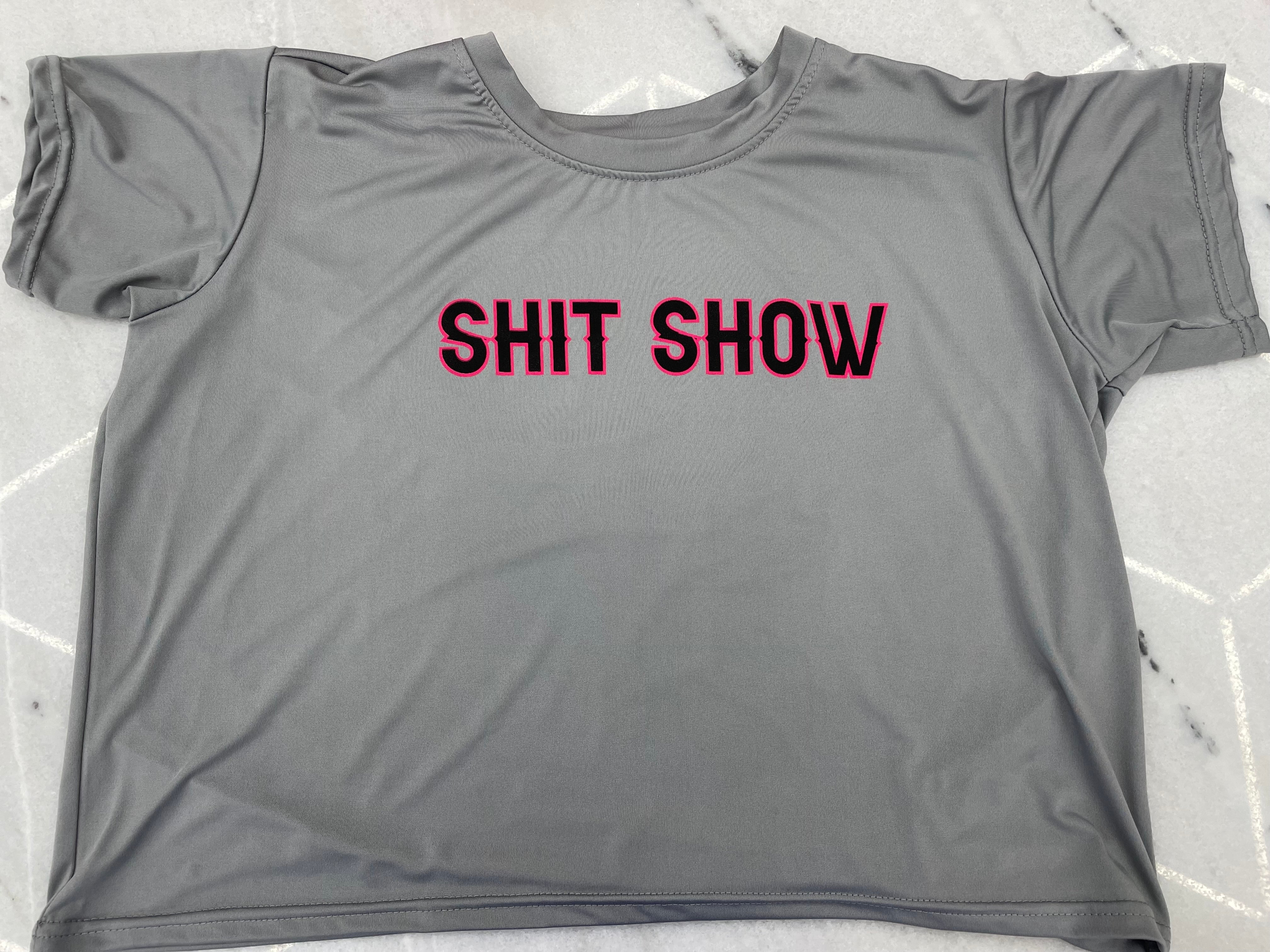 Demon Bikini - Shit Show - White, Grey, Pink, And Black Crop Top ...