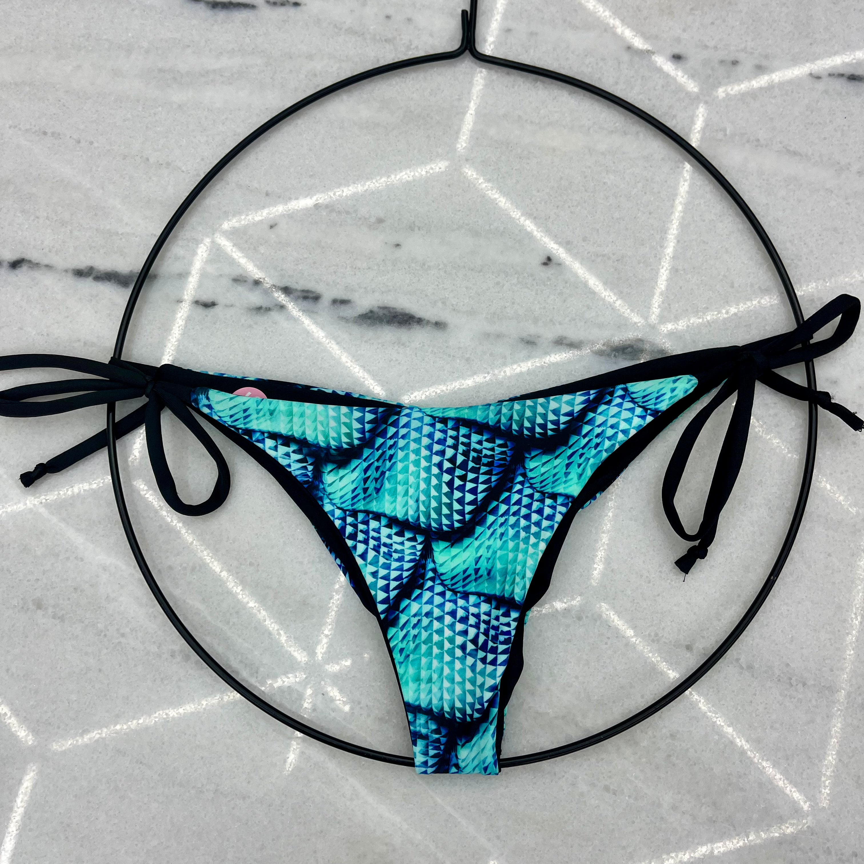 Demon Bikini - Seafoam Serpent // Bottom - Blue, Teal, Black, White ...