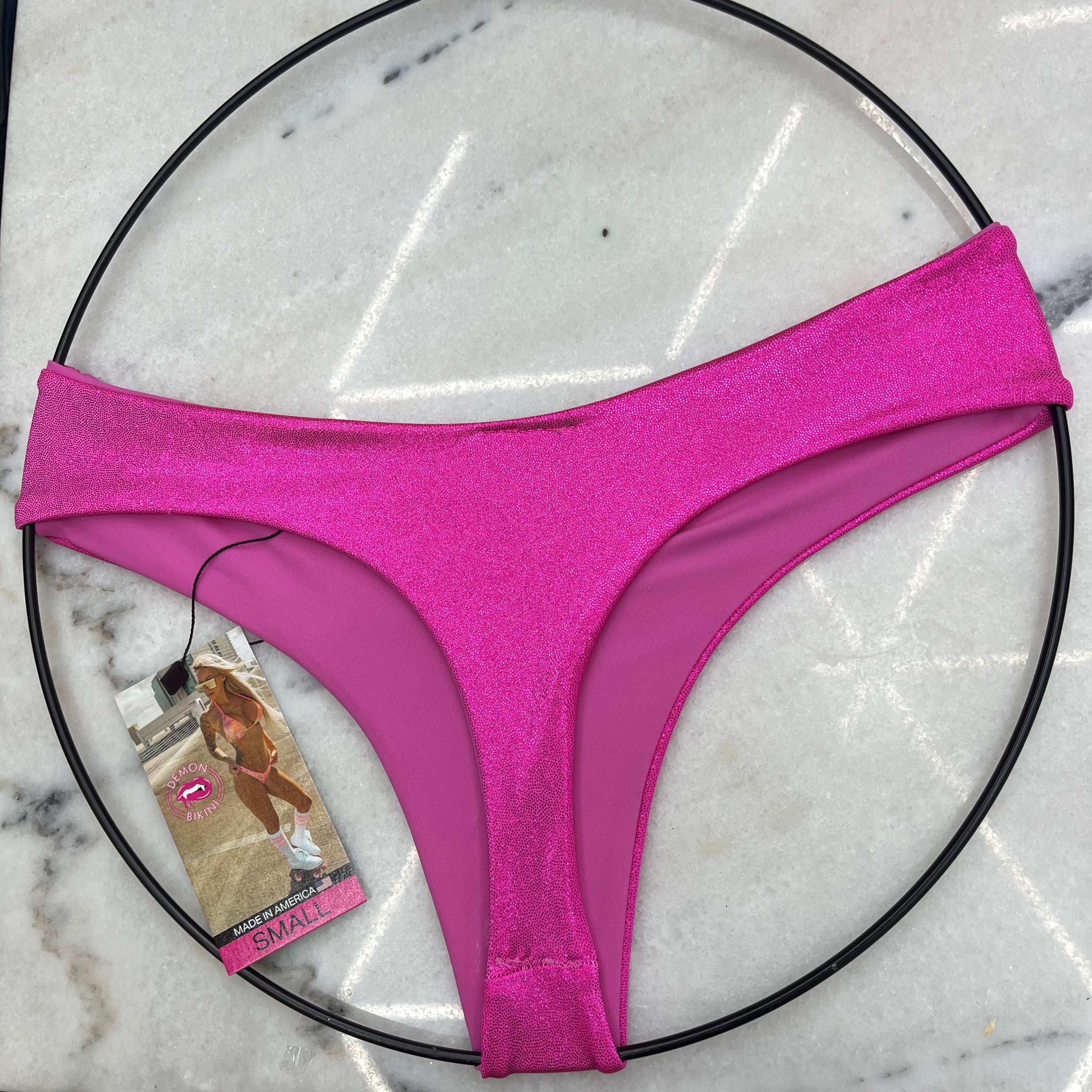 Demon Bikini - Pink Lady // Malea Thong Bottom - Hot Pink Cheeky Bikini ...